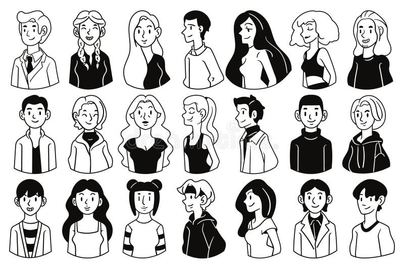 Duo Color Avatar Vector File Stock Vector - Illustration of logo, text ...