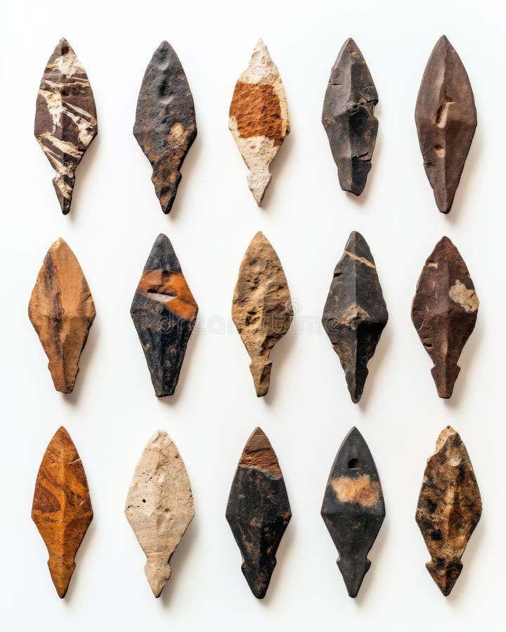 Assorted Primitive Arrowheads Showcasing the Beauty of Ancient ...