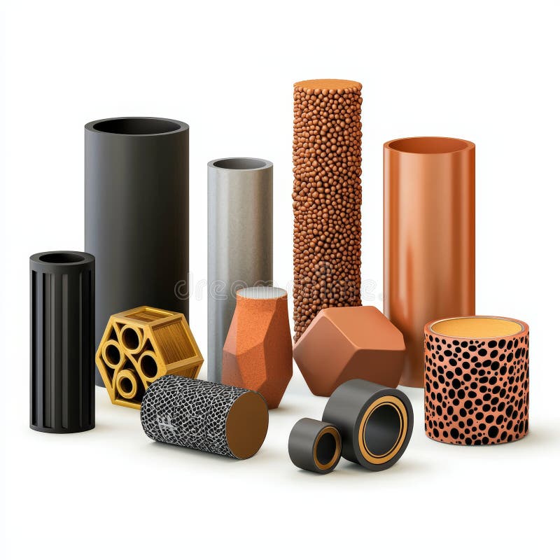 A Collection of Unique Geometric Cylinders in Various Textures and ...