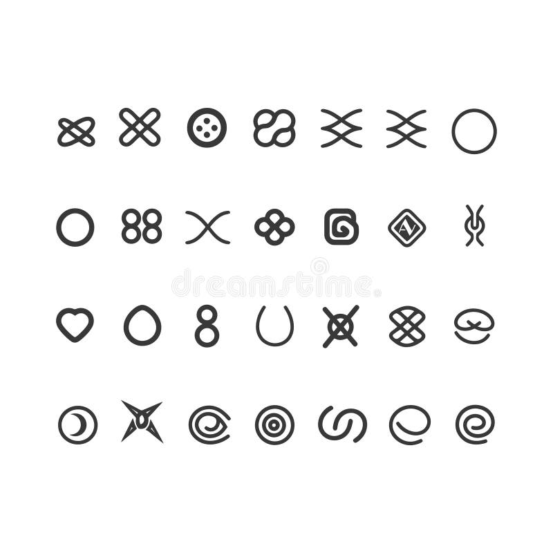 AI-Generated Symbol Set stock illustration. Illustration of design ...