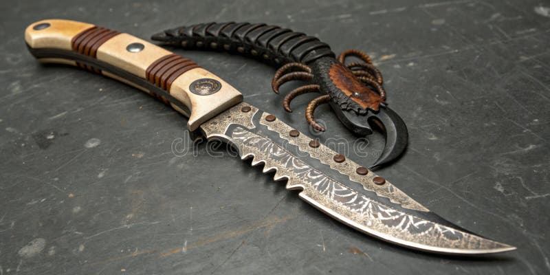 Collection of Unique Knives with Intricate Designs and Textures ...