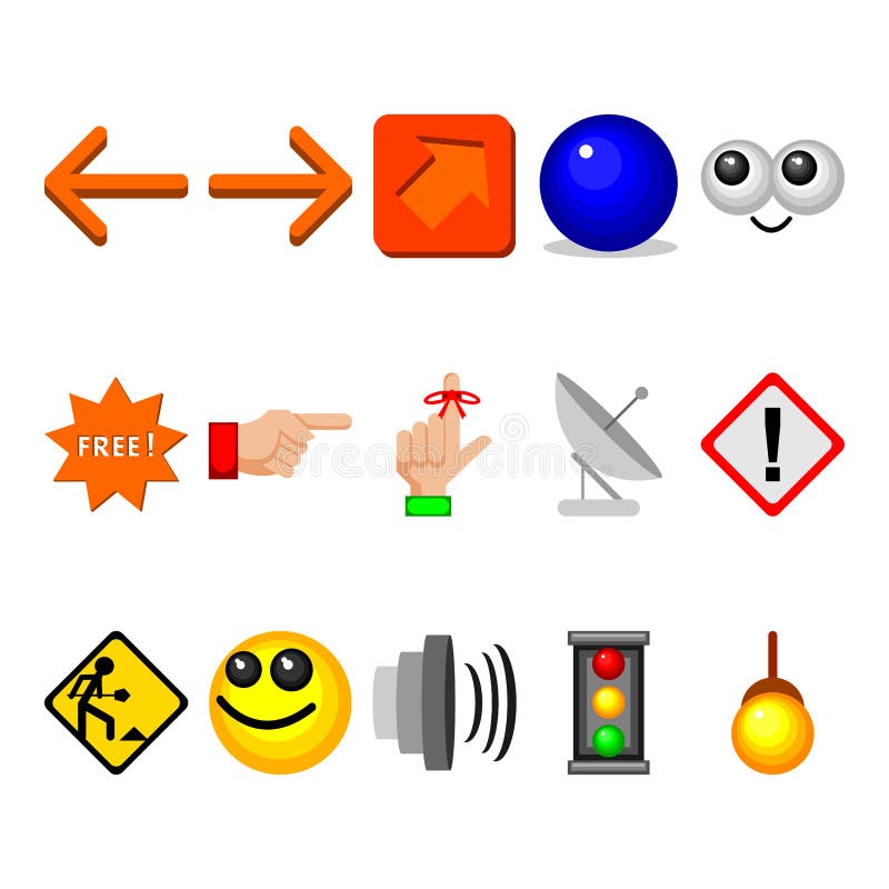 Universal icon set stock vector. Illustration of design - 258670563