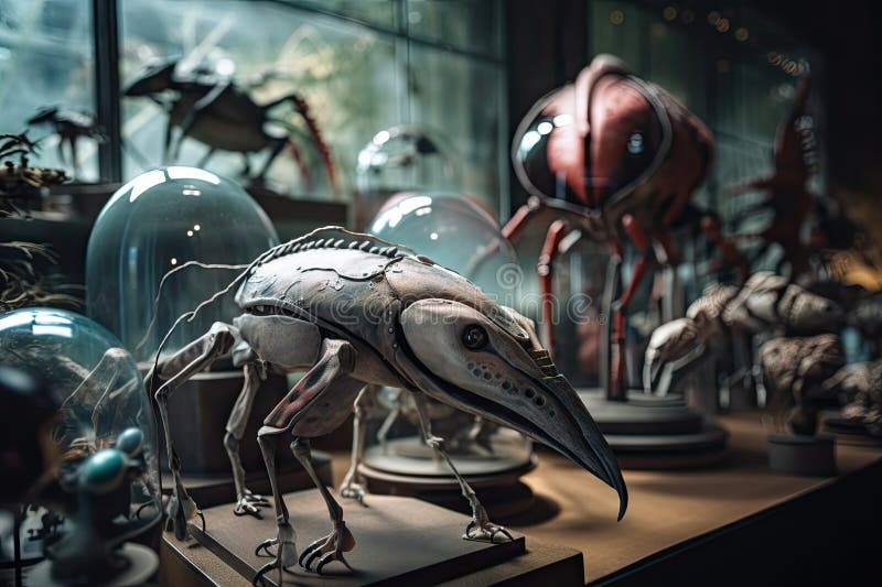 A Collection of Unusual and Alien Creatures, Displayed in a Futuristic ...