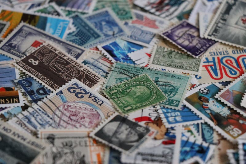 Assortment of United States Stamps. Editorial Photo - Image of antique ...