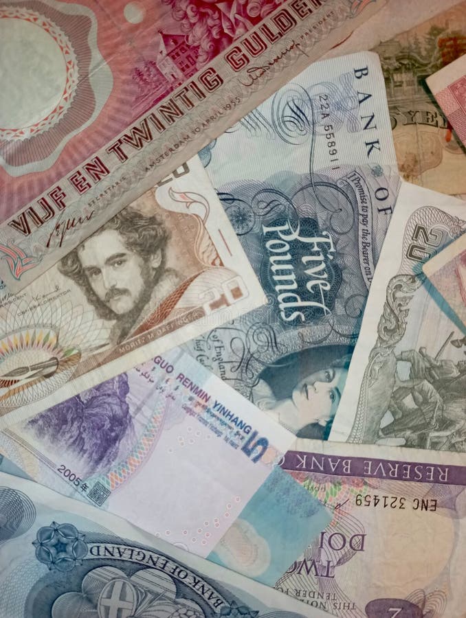 Old Banknotes from Around the World Stock Photo - Image of overlapping ...