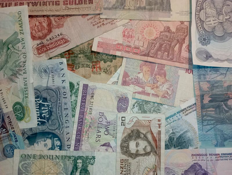Old Banknotes from Around the World Stock Image - Image of blue ...