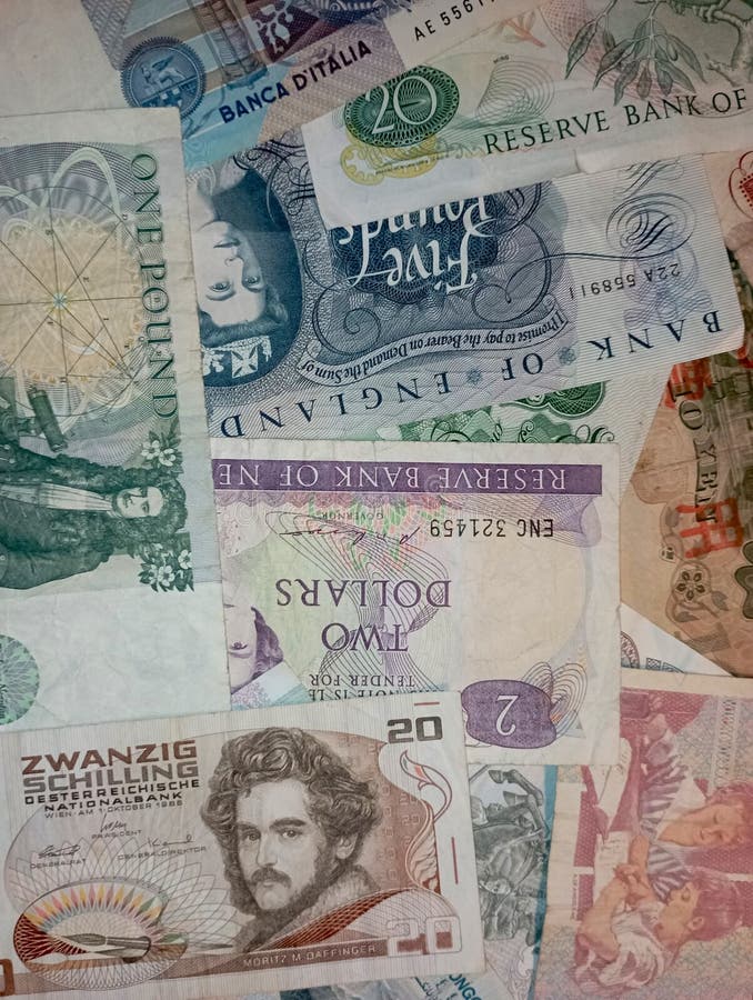 Old Banknotes from Around the World Stock Image - Image of surface ...