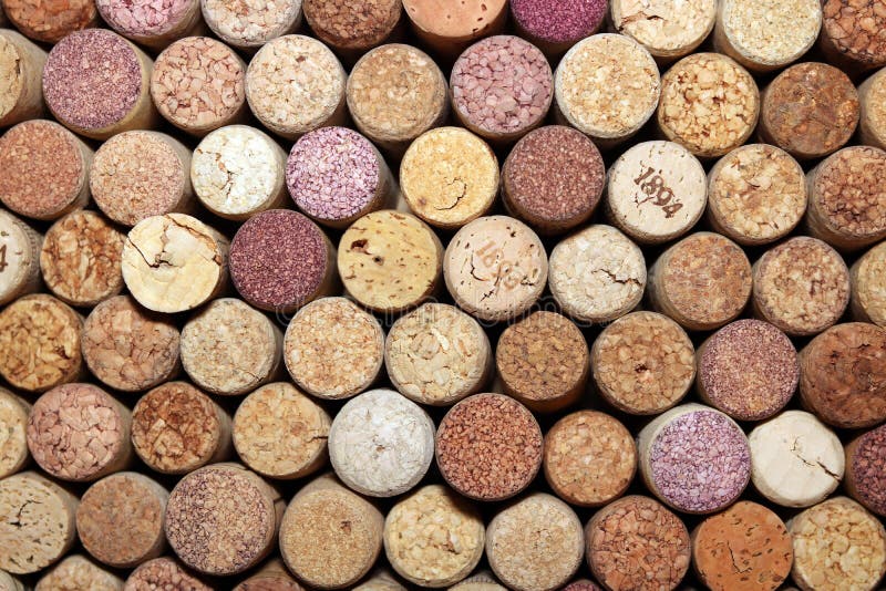 Collection of Used Wine Corks from Different Varieties of Wine Stock ...