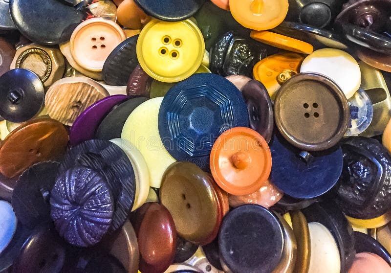 A Collection of a Variety of Different Buttons Stock Photo - Image of ...