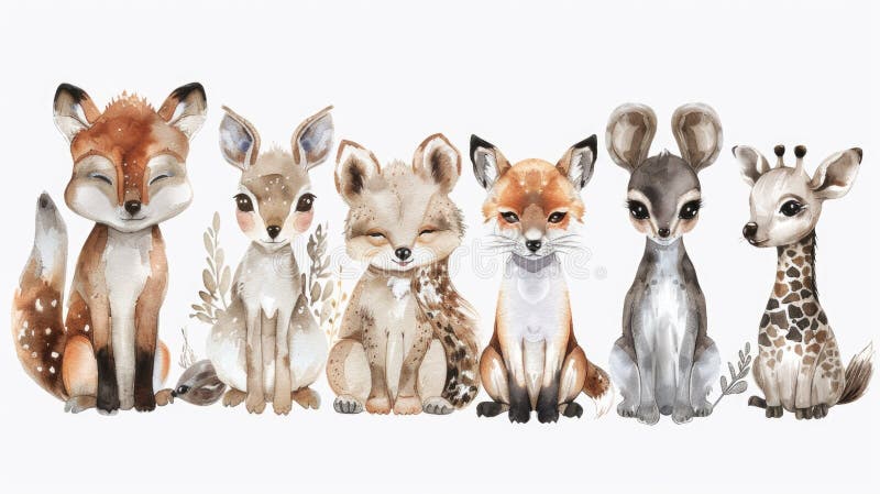 A Collection of Various Animals Sitting in Unity. Ideal for Educational ...