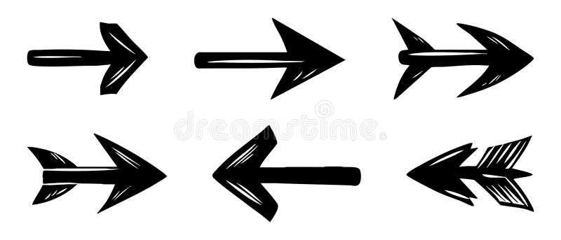 A Collection of Various Arrow Designs Showcasing Different Directions ...