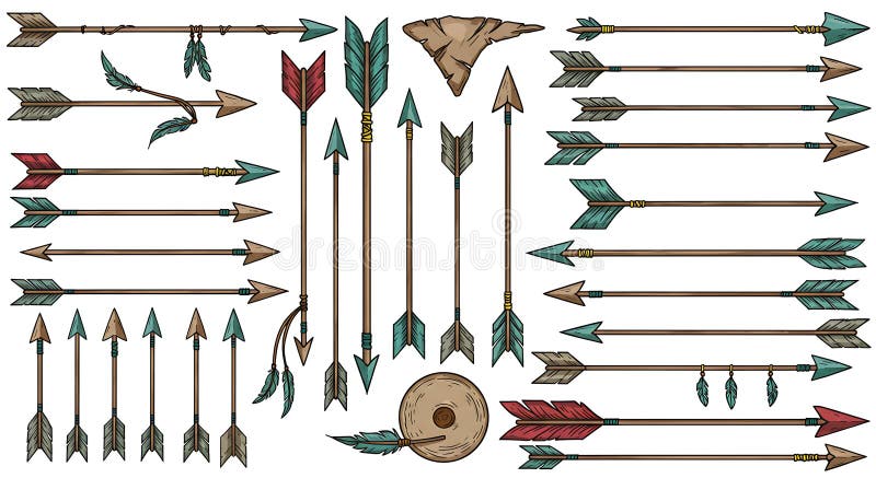 A Collection of Various Arrows, Featuring Different Designs and Colors ...