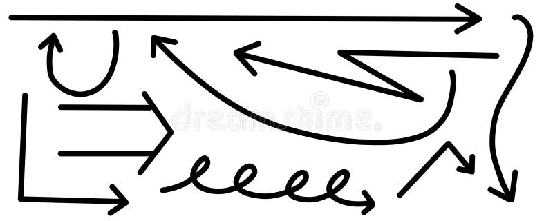 Collection of Various Arrows Indicating Multiple Directions, Creating a ...