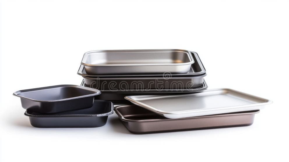 A Collection of Various Baking Pans Stacked Together. these Versatile ...