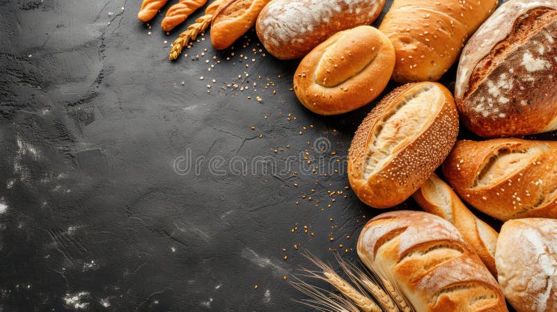 Assorted Breads Arranged on Table Stock Photo - Image of traditional ...