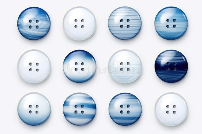 Collection of Various Buttons with Holes, Ideal for Sewing Projects ...