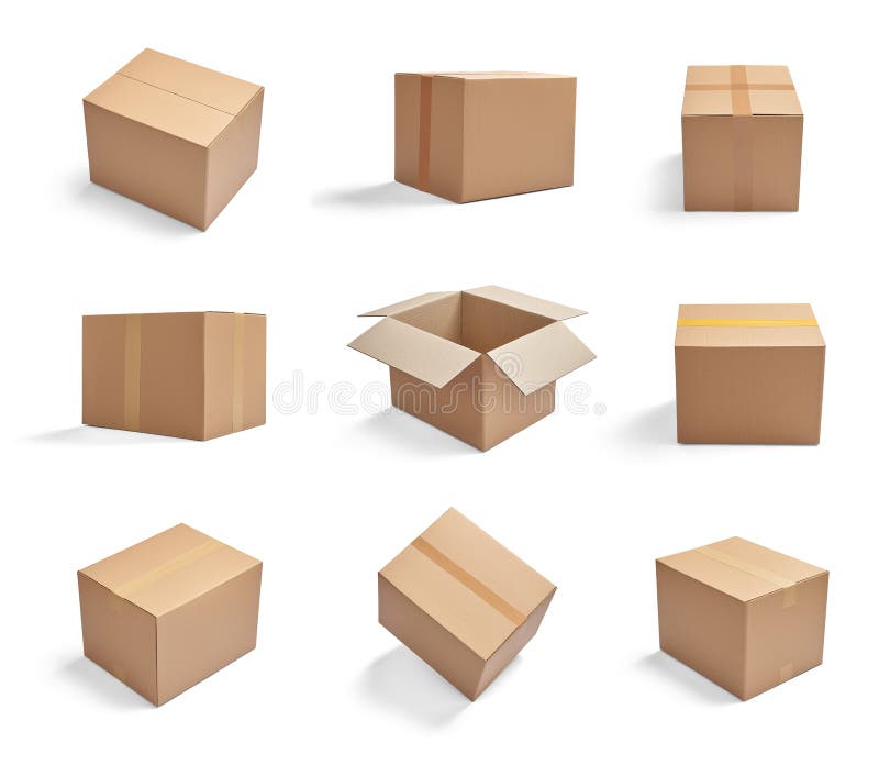 Box Package Delivery Cardboard Carton Stack Stock Illustration ...