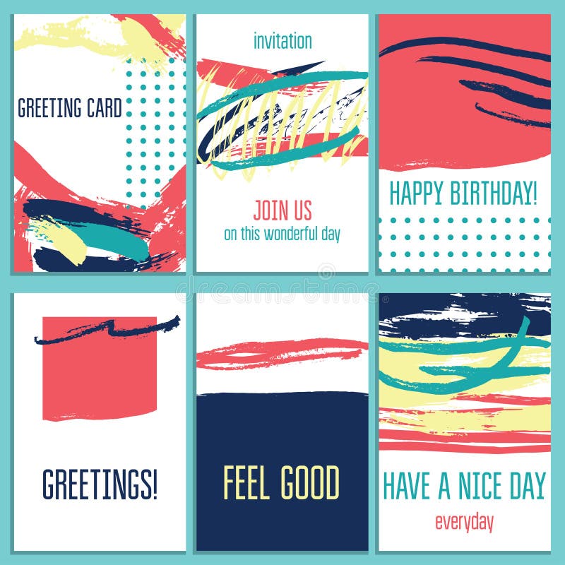 Collection of Various Cards with Different Textures and Design. Ready ...
