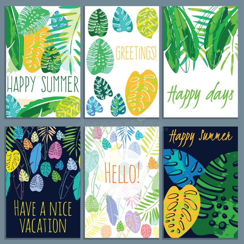 Collection of Various Cards with Different Textures and Design. Ready ...