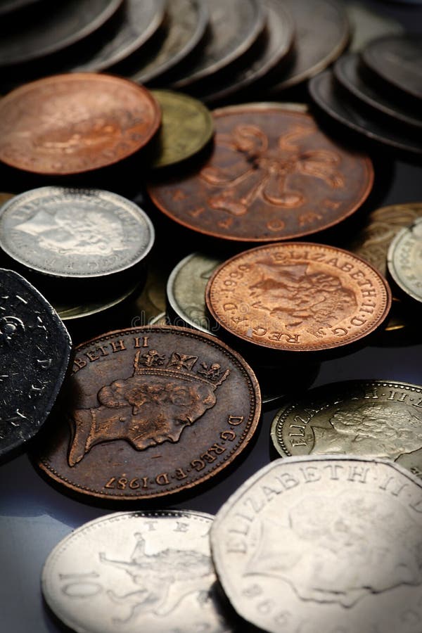 Collection of Various Coins Stock Image - Image of inflation, concept ...