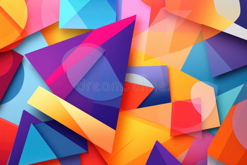 A Collection of Various Colored Geometric Shapes. Perfect for Design ...