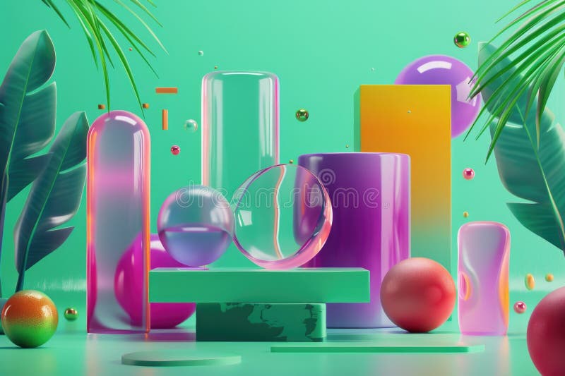 Collection Various Colored Objects Arranged Table Stock Photos - Free ...