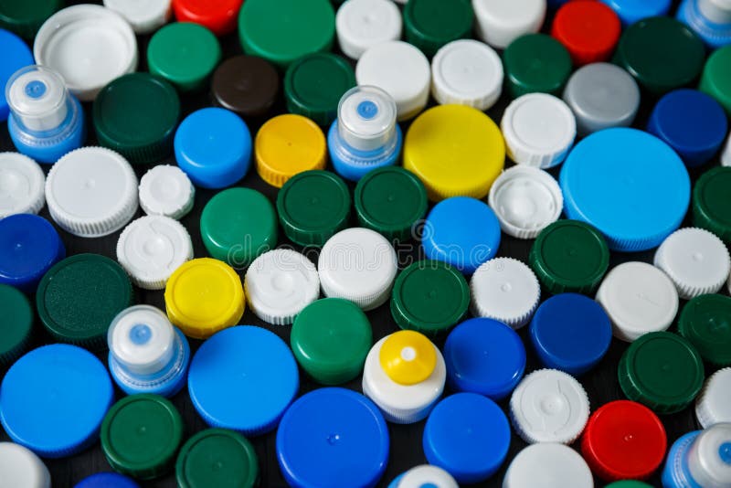 Collection of Various Colorful Plastic Caps Stock Photo - Image of ...