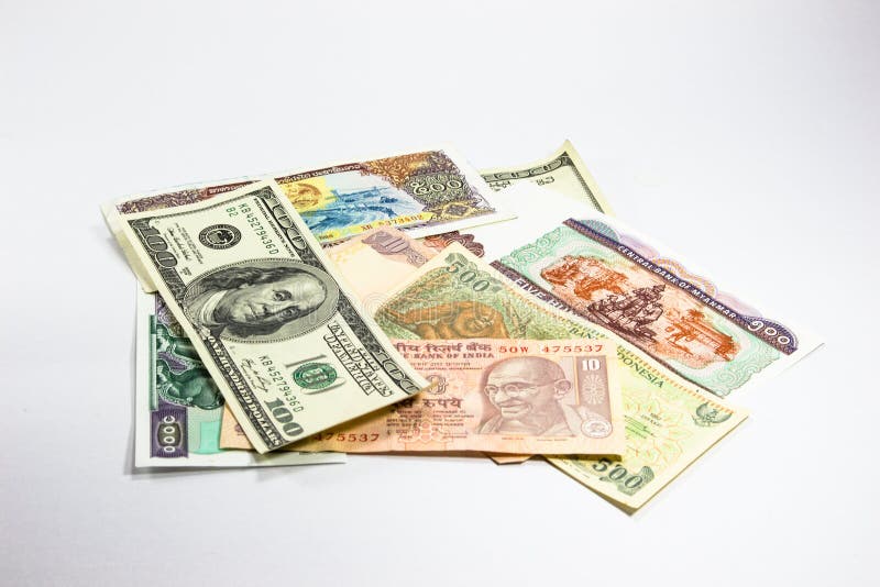 A Collection of Various Currencies Stock Image - Image of bills ...