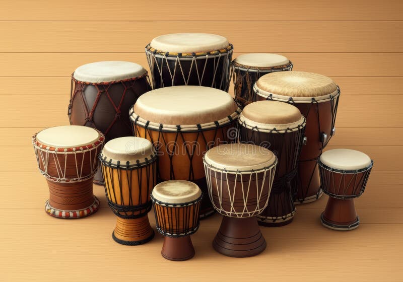A Collection of Various Drums Showcasing Unique Shapes and Textures ...