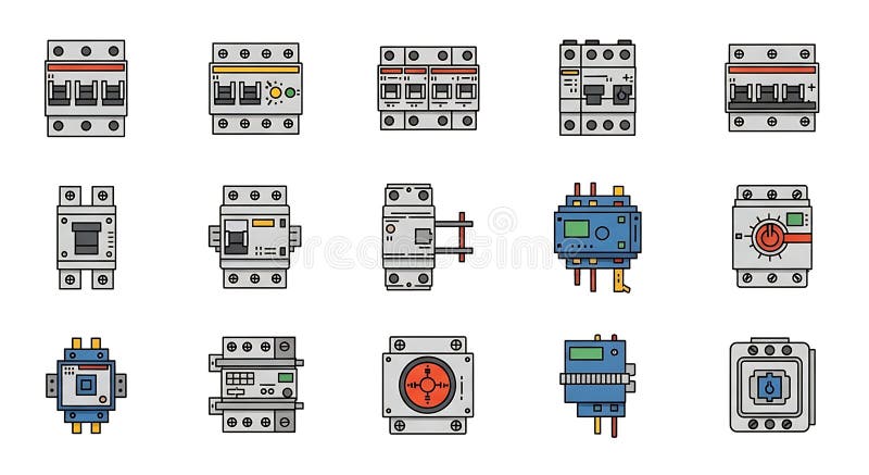 Electrical Circuit Breakers Stock Illustrations – 669 Electrical ...