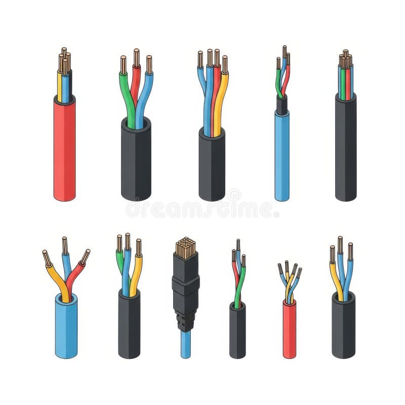 Various Electrical Wires Stock Illustrations – 938 Various Electrical Wires Stock Illustrations ...