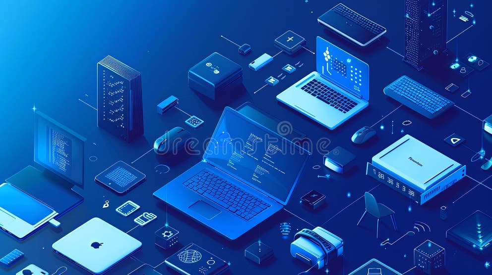 Collection of Various Electronic Devices and Gadgets Displayed on a ...