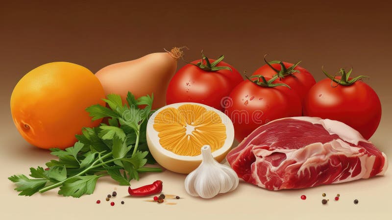 A Collection of Various Food Items Arranged on a Table. Suitable for ...