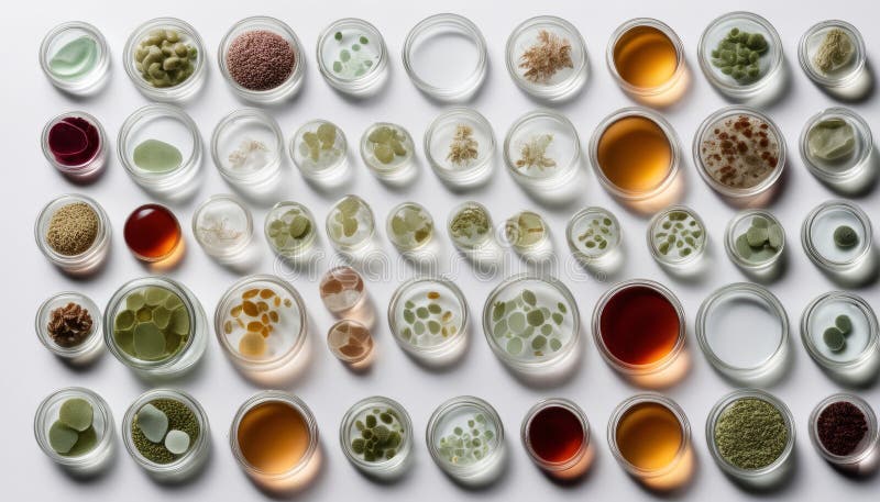 A Collection of Various Food Items in Glass Containers Stock ...