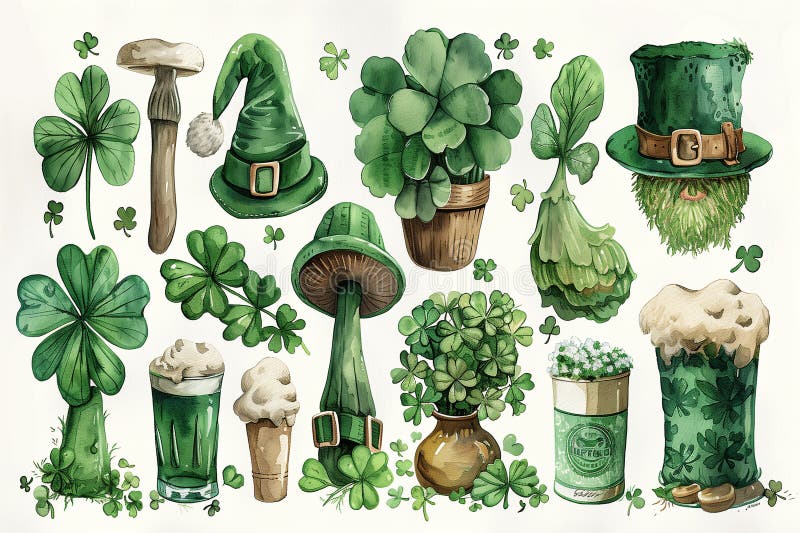 A Collection of Various Green Objects Neatly Placed on a Tabletop St ...