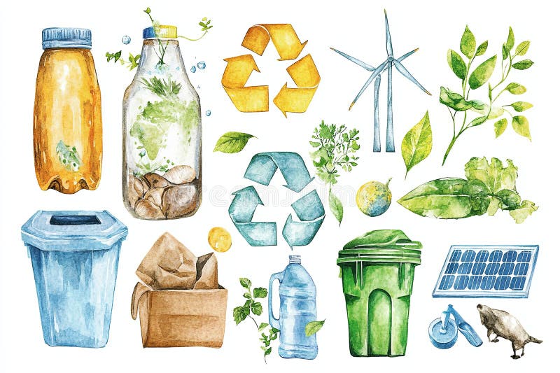 A Collection of Various Items that Represent the Concept of Recycling ...