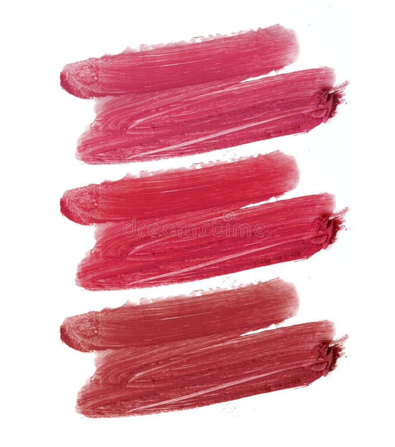 Various Lipstick Swatch Stroke Isolated on White Stock Image - Image of ...