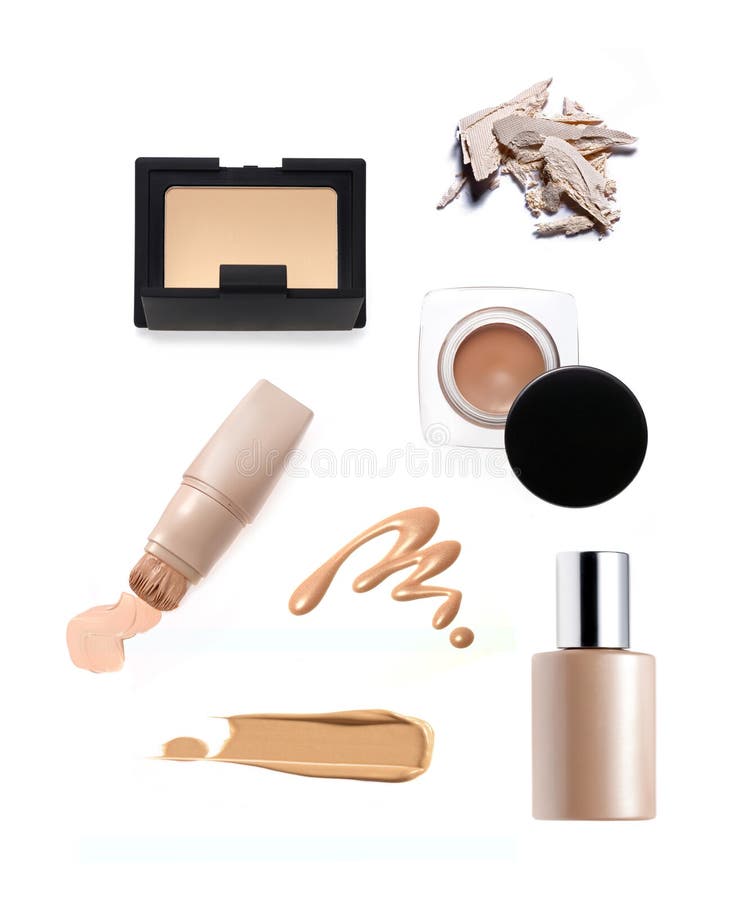 Collection of Various Make Up Powder Stock Image - Image of eyeshadow ...