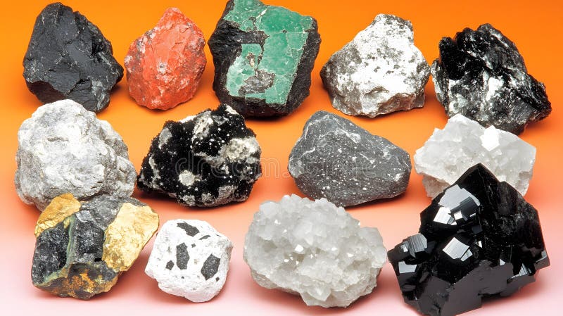 Collection of Various Minerals and Rocks Samples Royalty Free Image ...