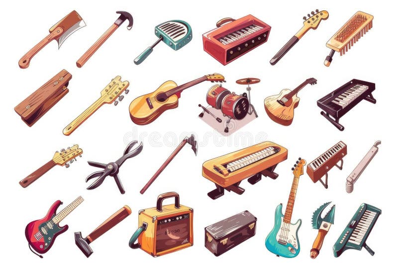 A Collection of Various Musical Instruments, Perfect for Music-related ...
