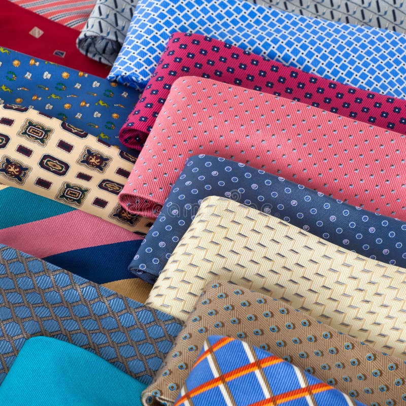 A Collection of Various Neckties Stock Image - Image of office ...