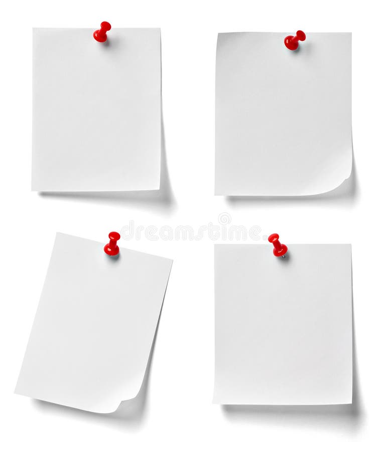 Note Paper Push Pin Message Stock Photo - Image of group, post: 107808162