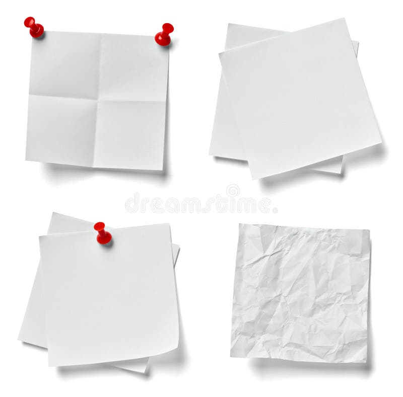 Note Paper Push Pin Message Stock Photo - Image of page, message: 107816406
