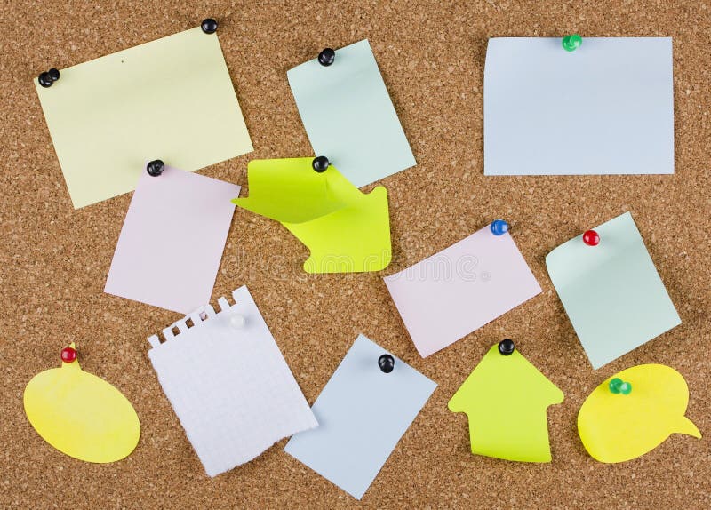 Collection of Various Note Papers Stock Photo - Image of bulletin ...