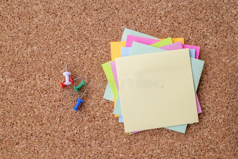 Collection of Various Note Papers Stock Photo - Image of memo, wooden ...