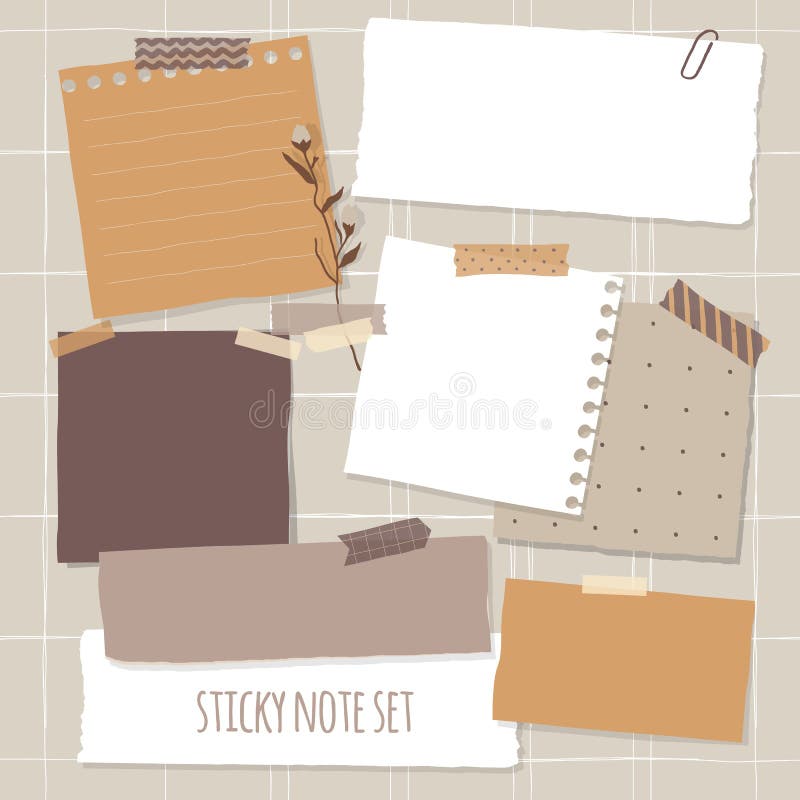 Sticky Notes Lines Stock Illustrations – 146 Sticky Notes Lines Stock ...