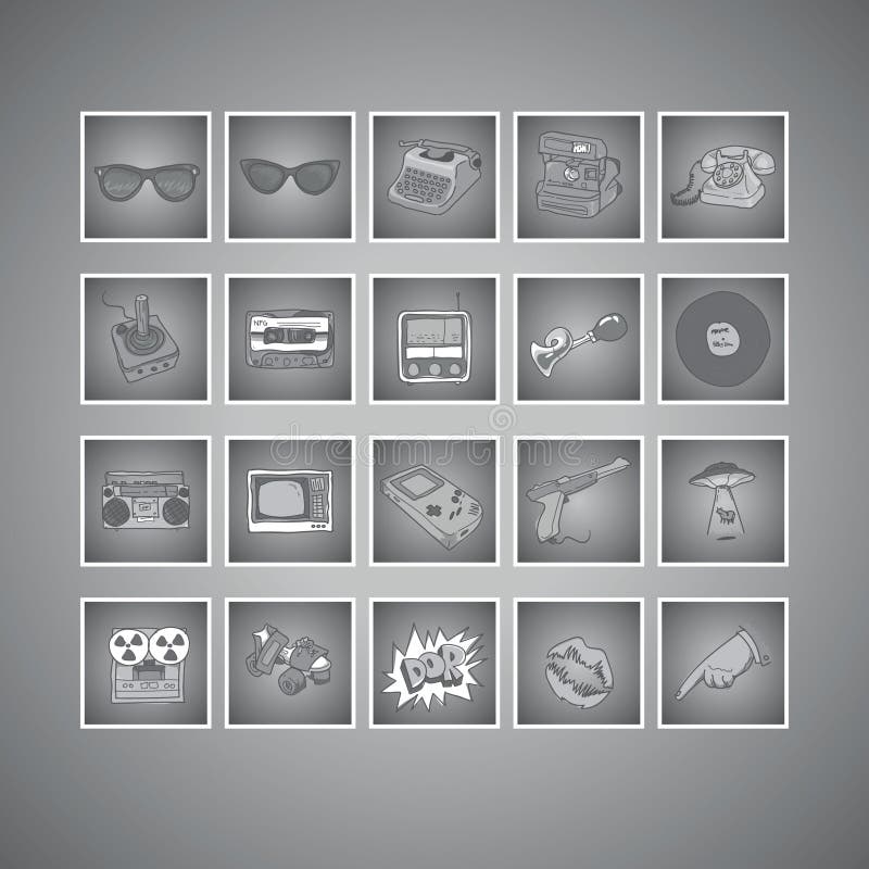 Collection of Various Objects. Vector Illustration Decorative Design ...