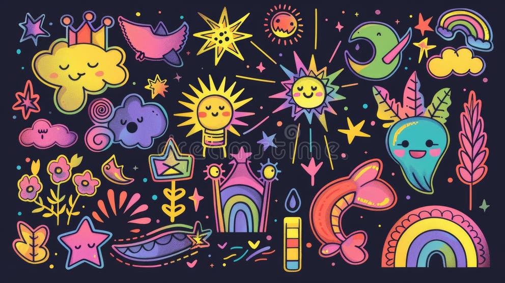 A Collection of Various Objects on a White Background Stock Image ...