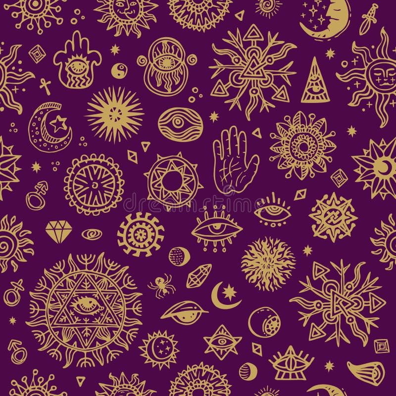 Collection of Various Occult Symbols Stock Vector - Illustration of ...