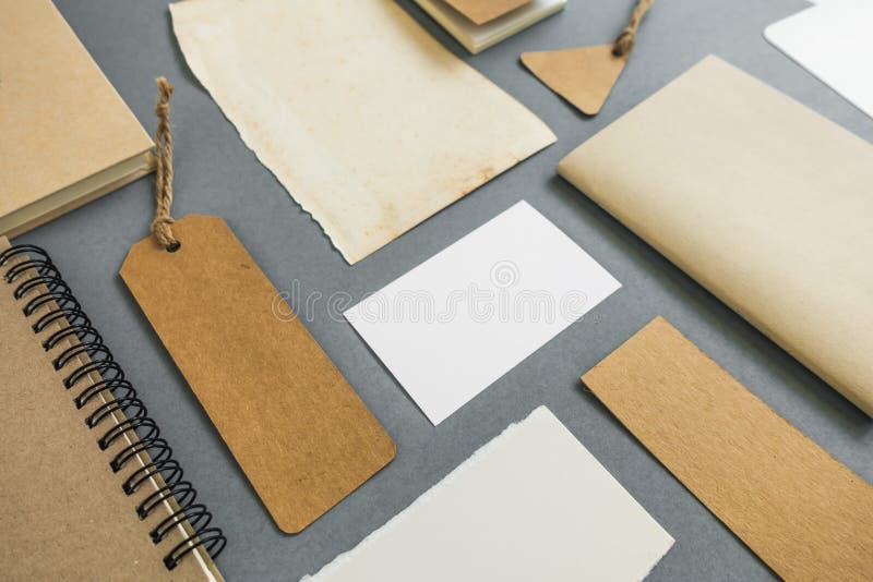 Collection of Various Paper, Cardboard, Tag, Card and Book with Stock ...